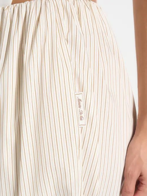 Manière De Voir Ivanna Striped Cotton Wide Leg Pants