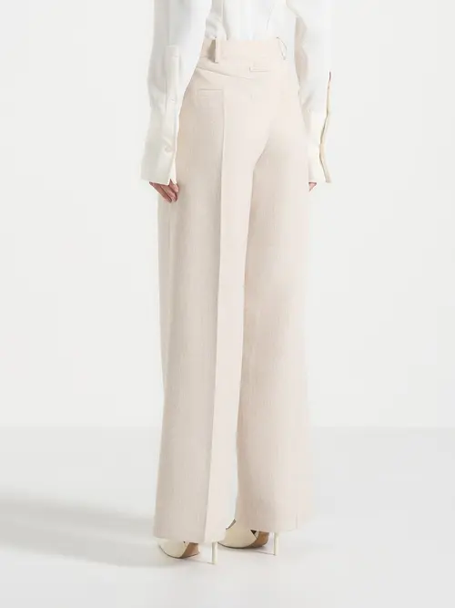 Manière De Voir Beryl Wrap Tailored Trousers With Hardware Detail