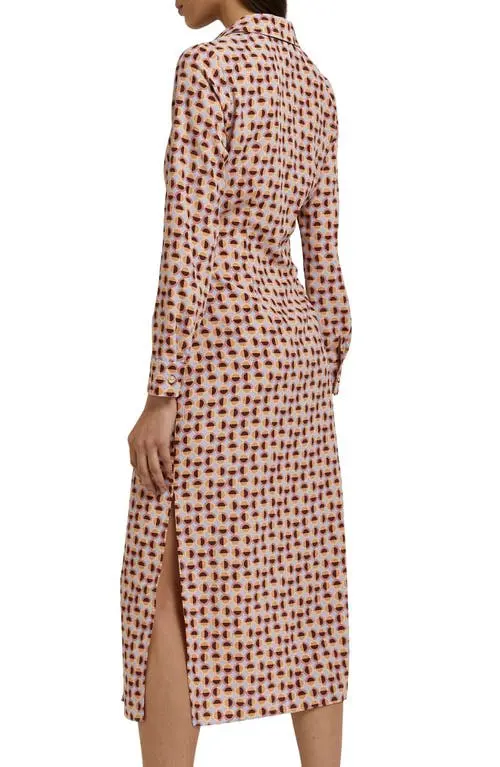 RIVER ISLAND Geometric Print Midi Shirtdress