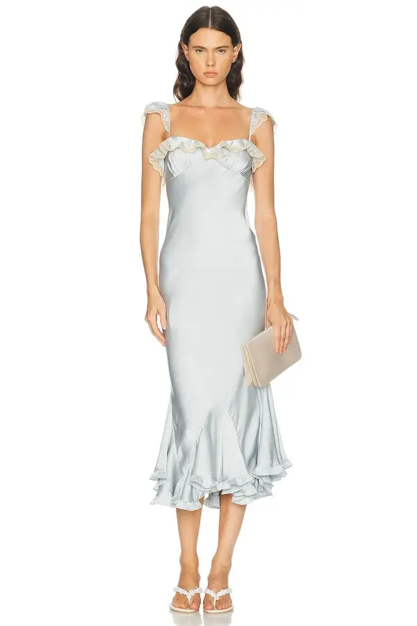 Lpa Addison Midi Dress - Light Blue