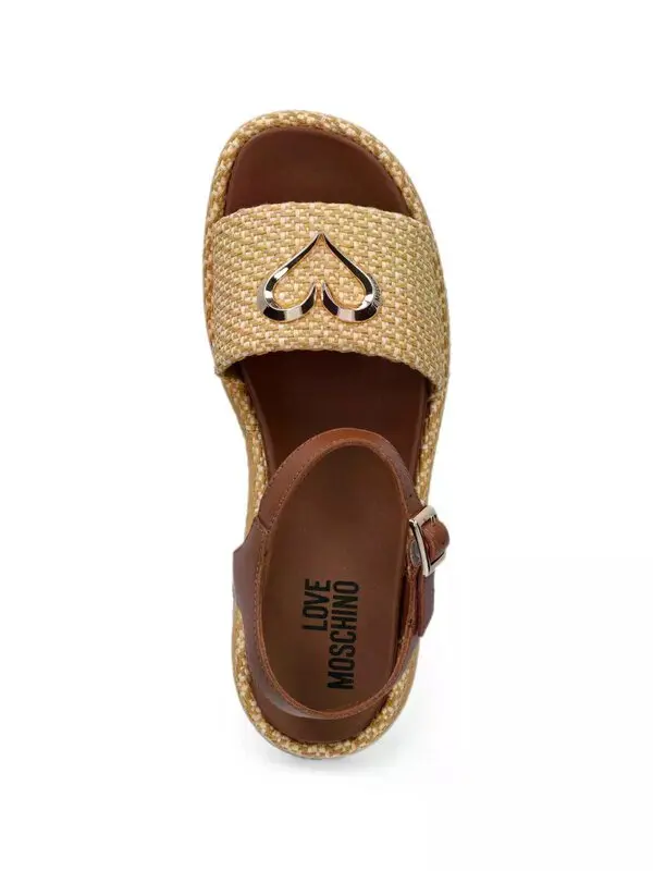 Moschino Heart-plaque Platform Sandals