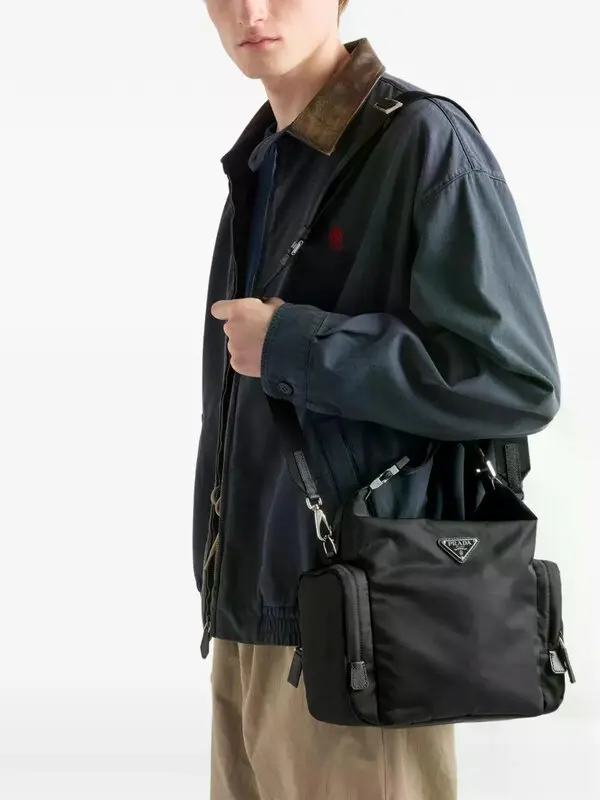 Prada Re-nylon And Saffiano Leather Shoulder Bag