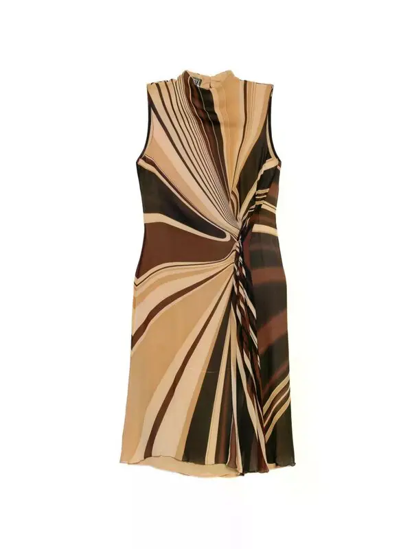 Versace 2000 Geometric-print Sleeveless Dress
