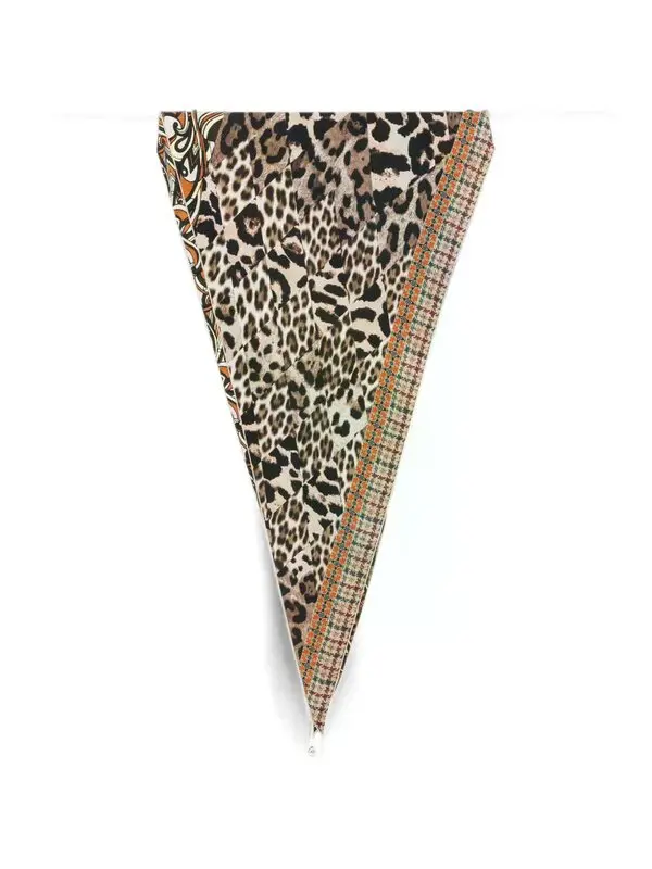 PIERRE-LOUIS MASCIA Leopard-print Scarf - Brown