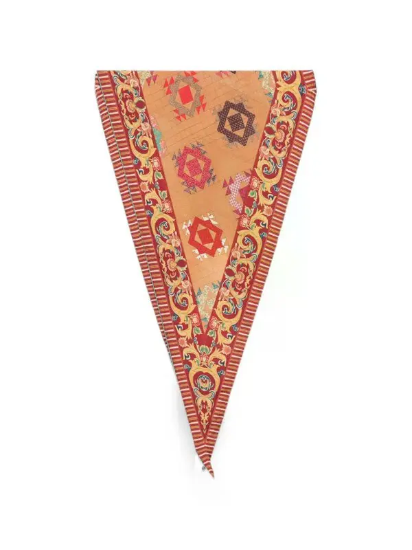PIERRE-LOUIS MASCIA Geometric-pattern Scarf - Brown