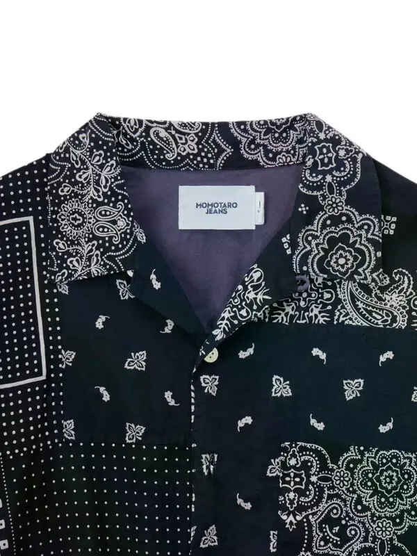 MOMOTARO Paisley -print Patchwork Shirt