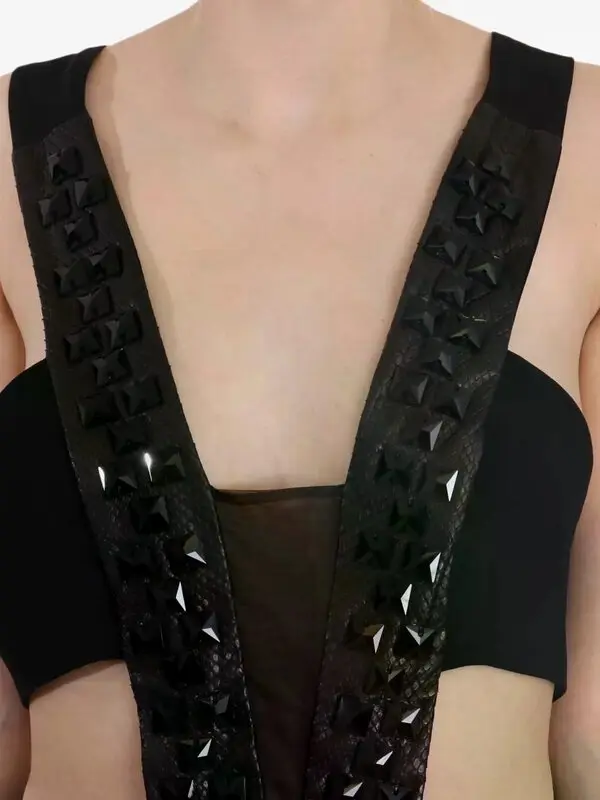 John Richmond Crystal-embellished Cut-out Maxi Dress