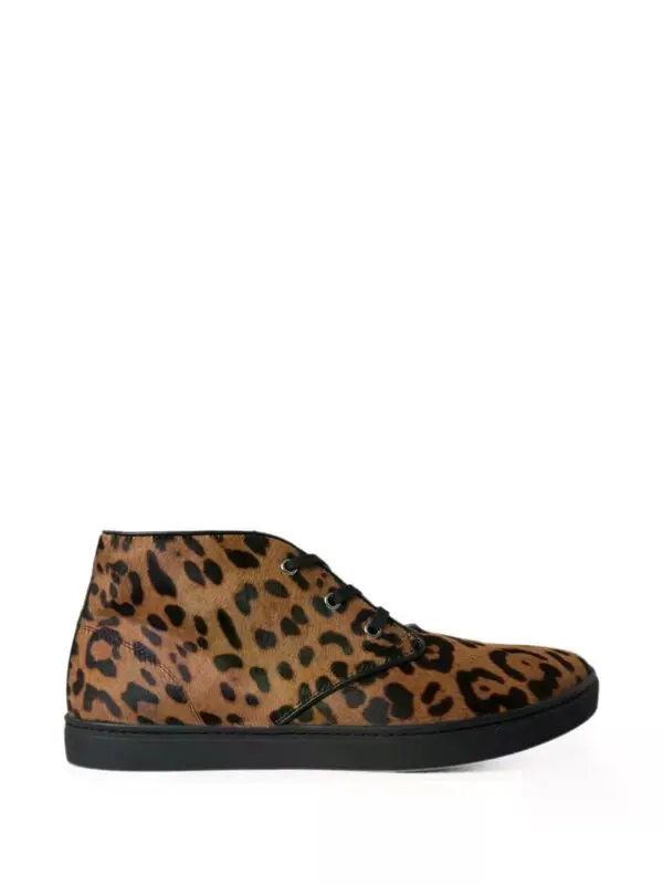 Dolce & Gabbana Leopard-print Calf Hair Sneakers