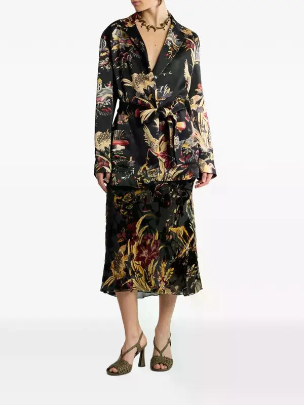 Etro Envers Satin Jacket With Belt