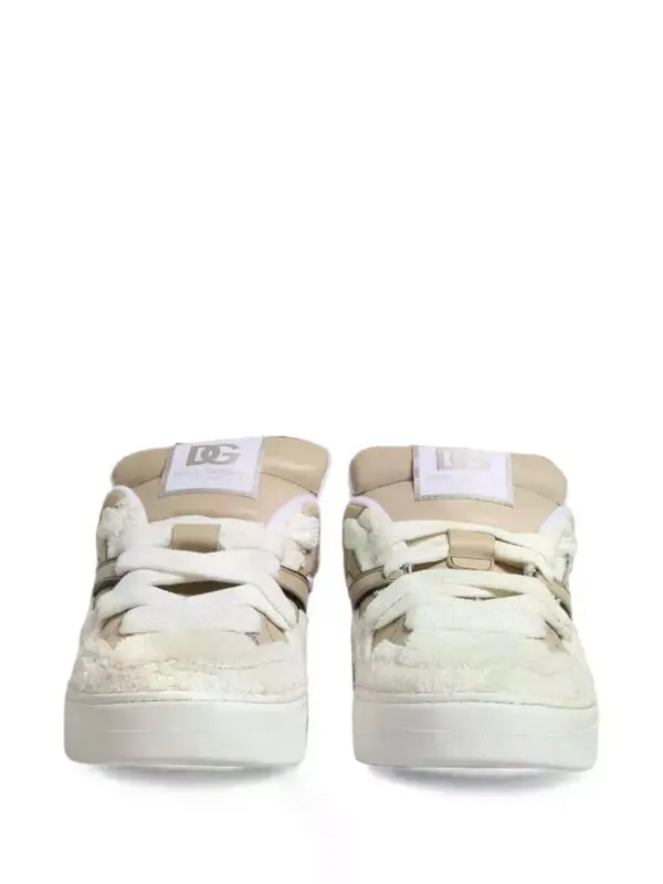 Dolce & Gabbana Faux-shearling Low-top Sneakers