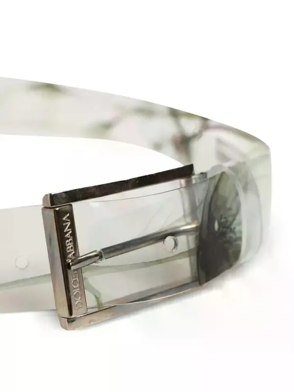Dolce & Gabbana Floral-print Buckle-fastening Belt