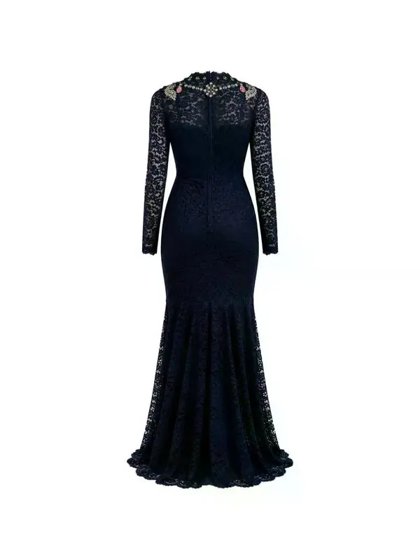 Dolce & Gabbana Crystal-embellished Lace Maxi Dress