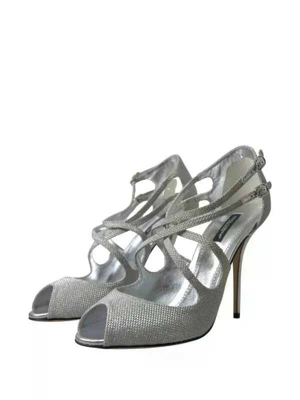 Dolce & Gabbana Glitter-effect Crisscross Sandals