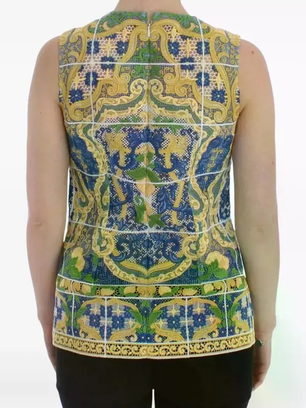 Dolce & Gabbana Majolica-embroidered Top