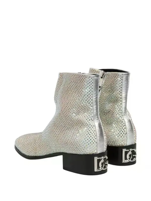 Dolce & Gabbana Rhinestone-embellished Ankle Boots