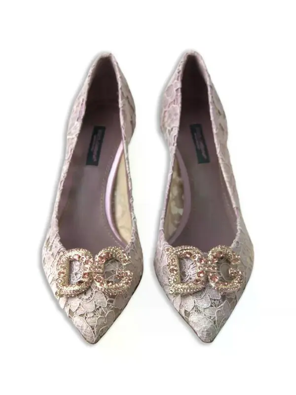 Dolce & Gabbana Crystal-embellished Lace Pumps