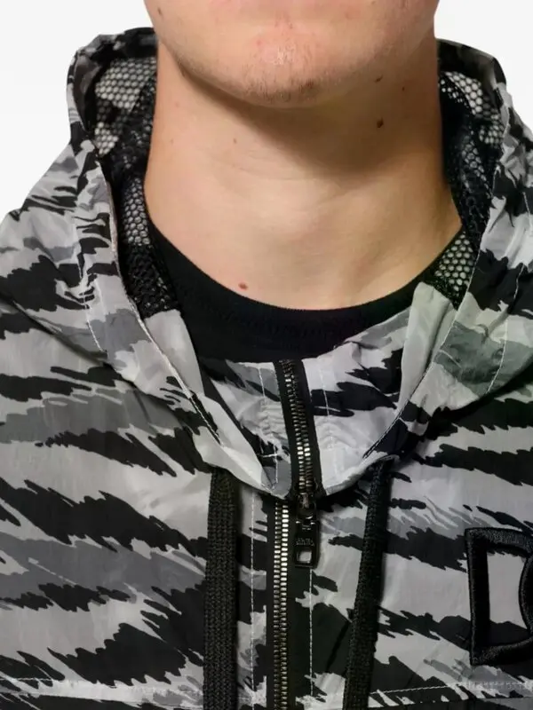 Dolce & Gabbana Camouflage-print Hooded Jacket