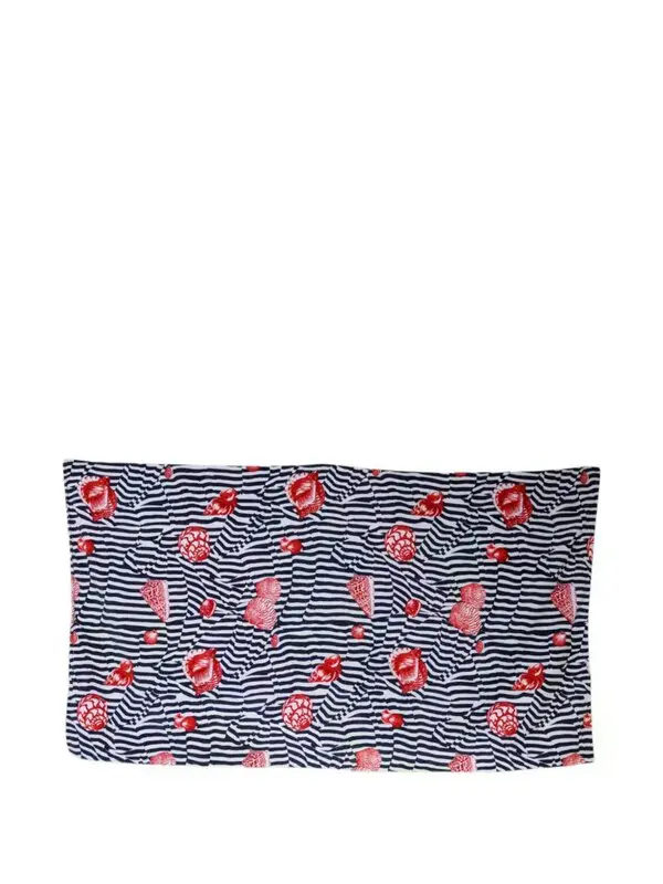 Dolce & Gabbana Seashell-print Striped Beach Towel