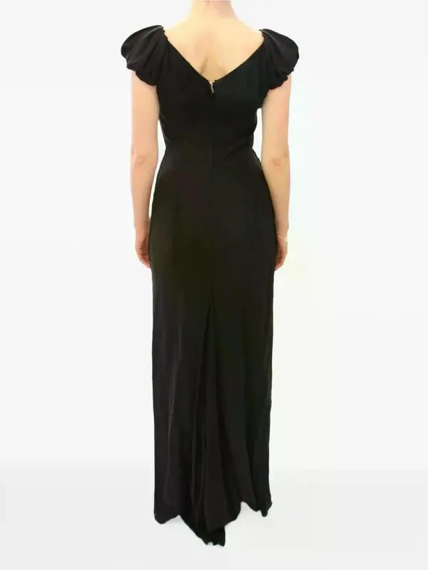 Dolce & Gabbana Puff-sleeve Boat-neck Maxi Dress