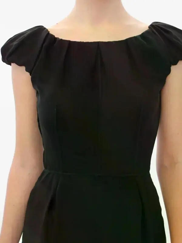 Dolce & Gabbana Puff-sleeve Boat-neck Maxi Dress