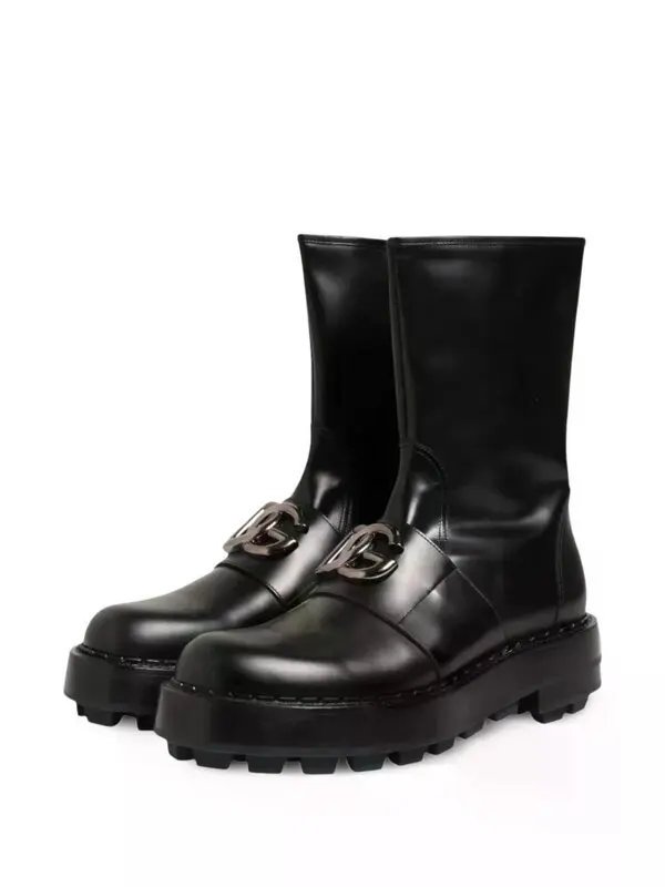 Dolce & Gabbana Logo-plaque Lug-sole Boots