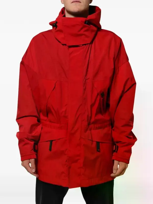 Dolce & Gabbana Hooded Ripstop Jacket - Red