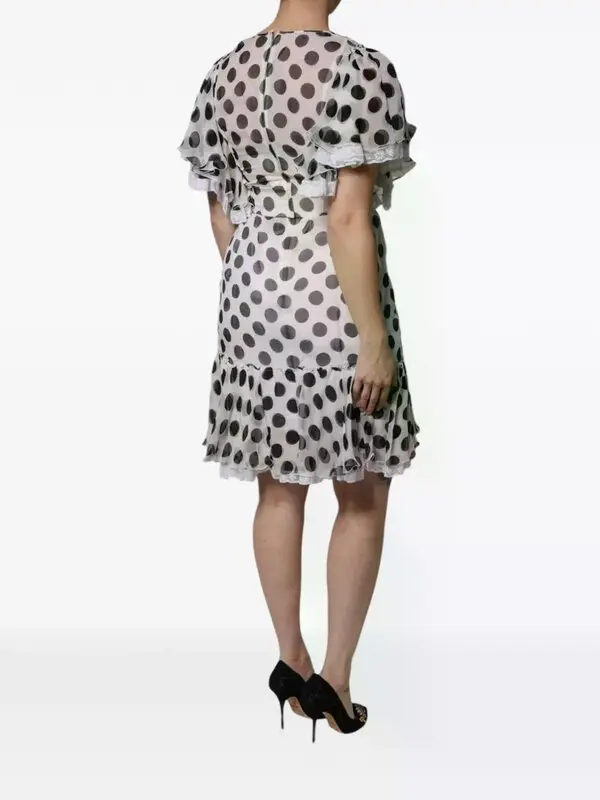 Dolce & Gabbana Polka-dot Ruffled Mini Dress