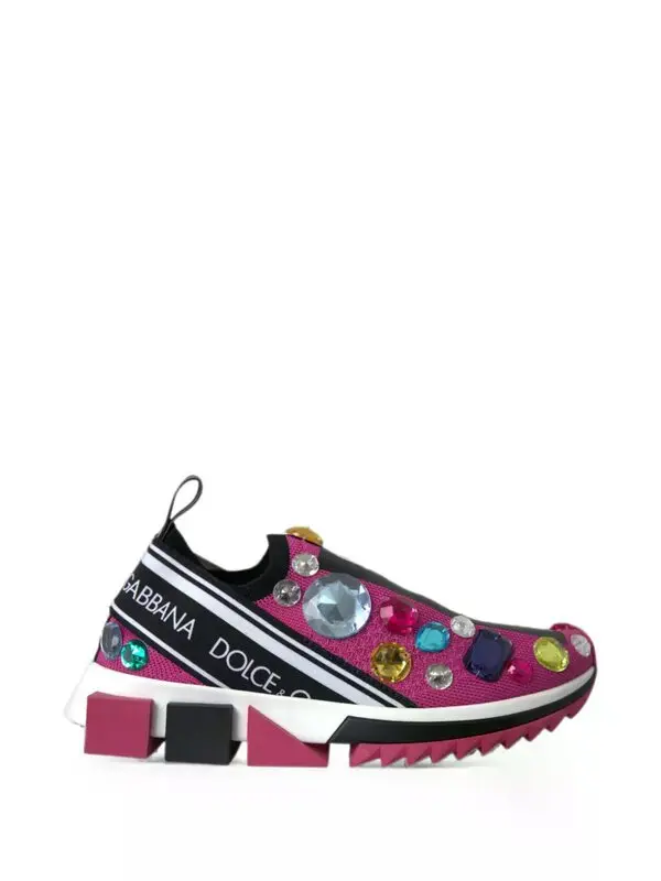 Dolce & Gabbana Sorrento Crystal-embellished Slip-on Sneakers