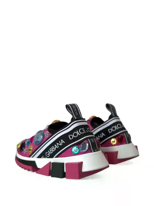 Dolce & Gabbana Sorrento Crystal-embellished Slip-on Sneakers