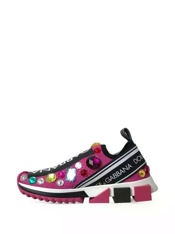 Dolce & Gabbana Sorrento Crystal-embellished Slip-on Sneakers
