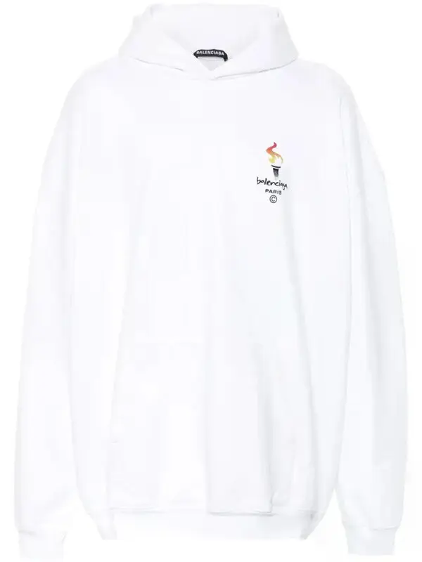 Balenciaga Embroidered-logo Hoodie