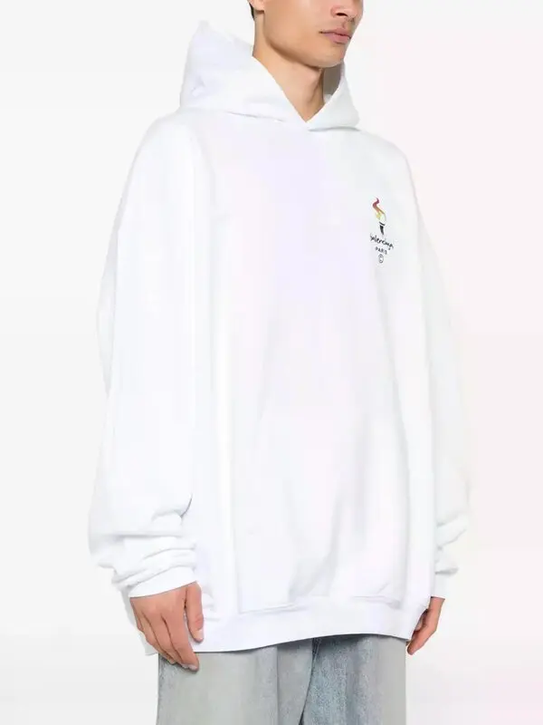 Balenciaga Embroidered-logo Hoodie