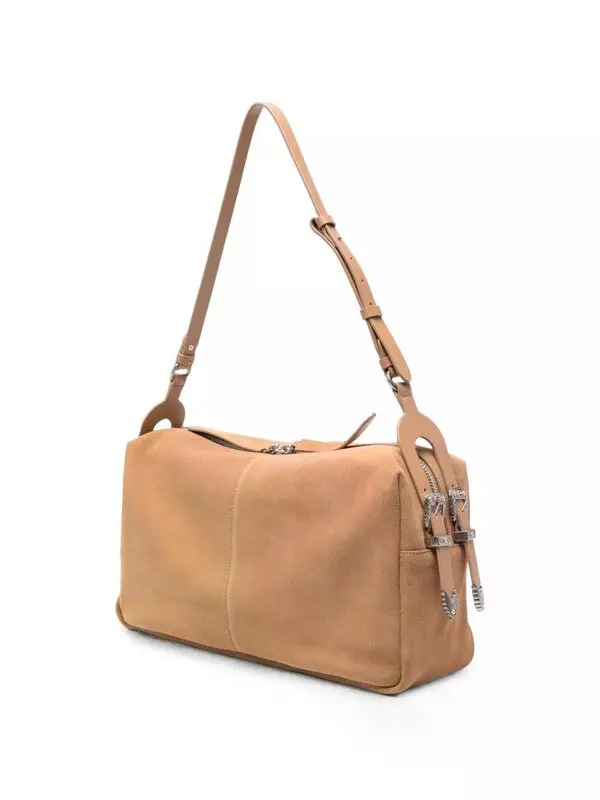 Pinko Suede Shoulder Bag - Neutrals