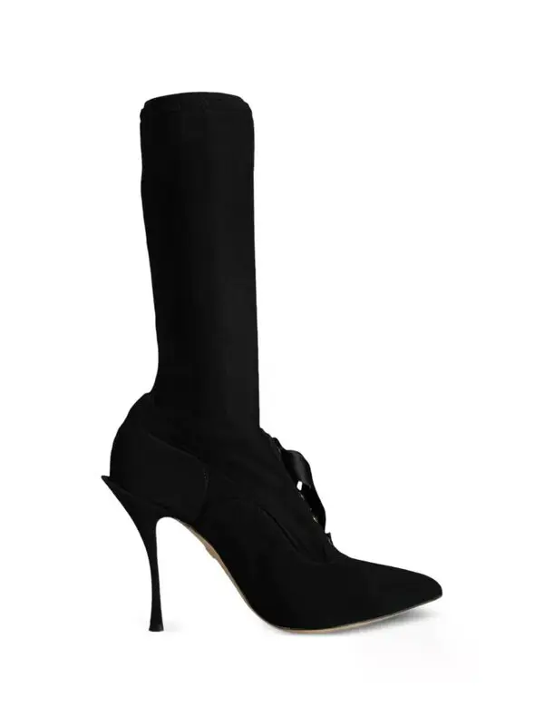 Dolce & Gabbana Lace-up Heeled Boots - Black