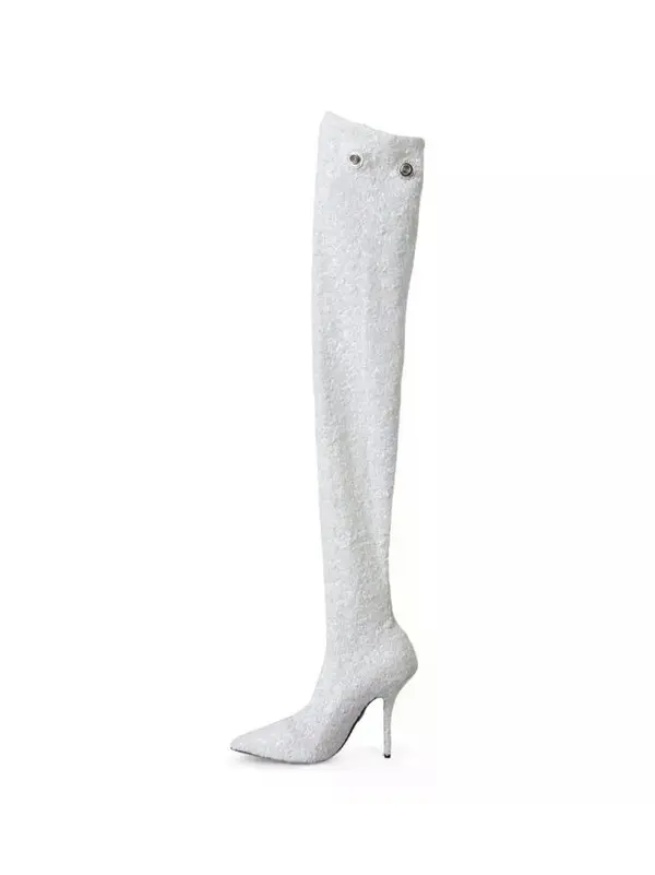 Dolce & Gabbana Sequin-embellished Pointed-toe Boots
