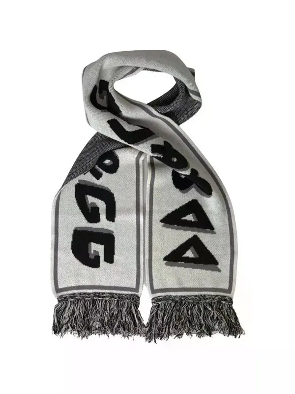 Dolce & Gabbana Logo-intarsia Fringed Scarf