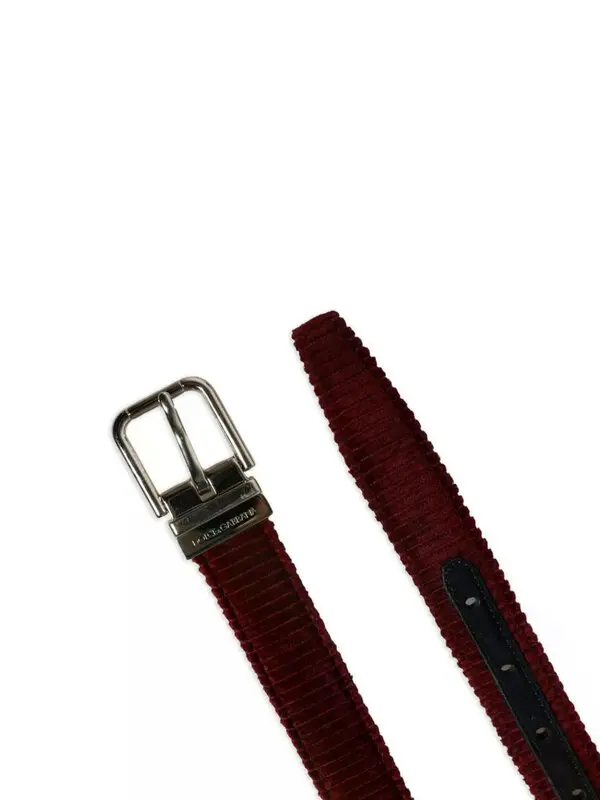 Dolce & Gabbana Ribbed-velvet Buckle Belt