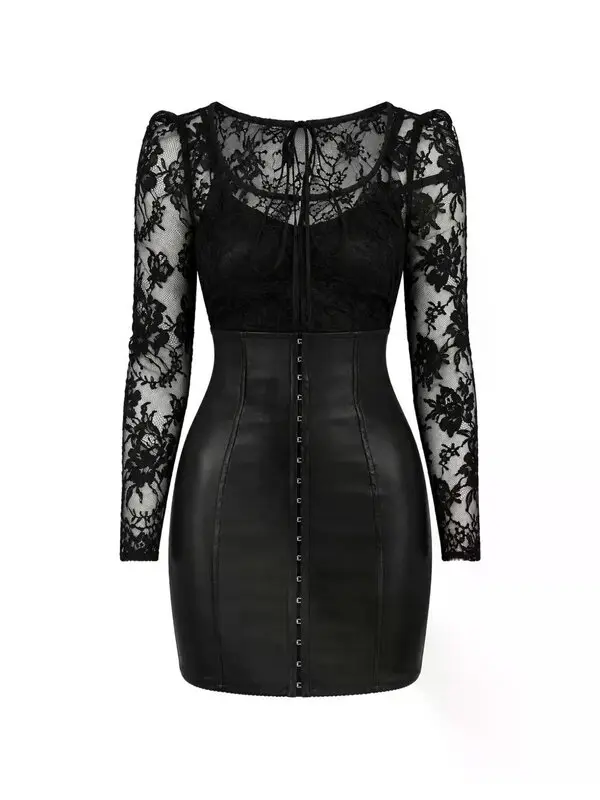 Dolce & Gabbana Lace-panelled Corset-style Mini Dress