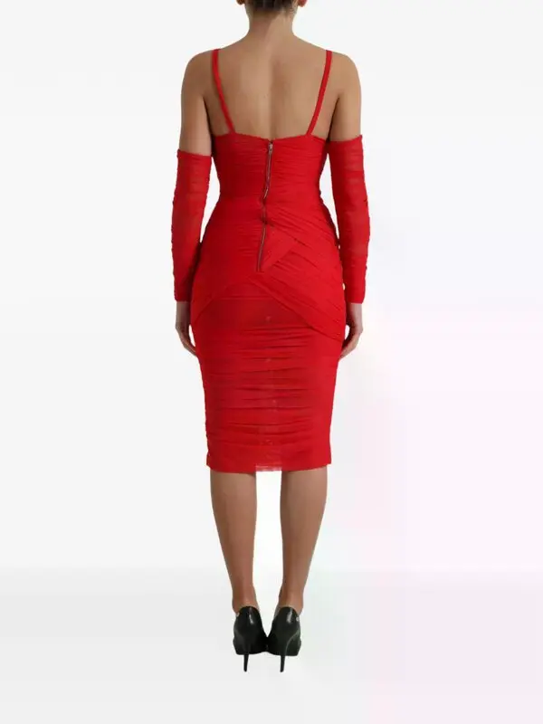 Dolce & Gabbana Ruched Cut-out Dress