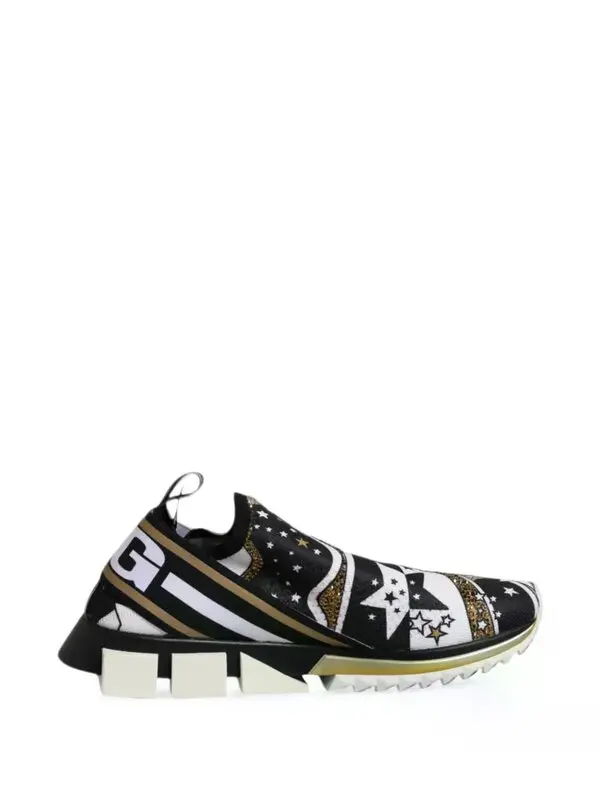 Dolce & Gabbana Sorrento Star-pattern Sneakers - Black