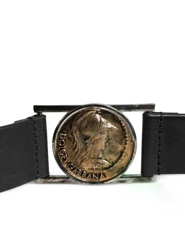 Dolce & Gabbana Coin-embellished Leather Belt