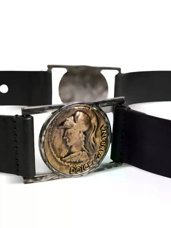 Dolce & Gabbana Coin-embellished Leather Belt