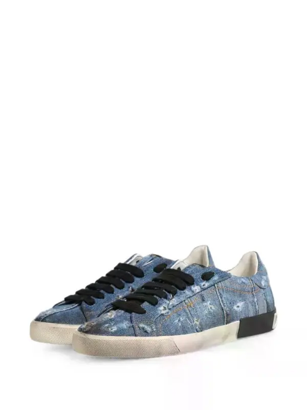 Dolce & Gabbana Distressed Denim Sneakers