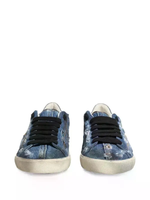 Dolce & Gabbana Distressed Denim Sneakers