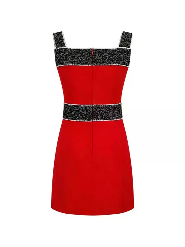 Dolce & Gabbana Tweed-trim A-line Dress