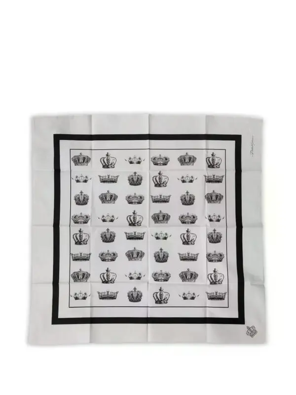 Dolce & Gabbana Crown-print Square Scarf