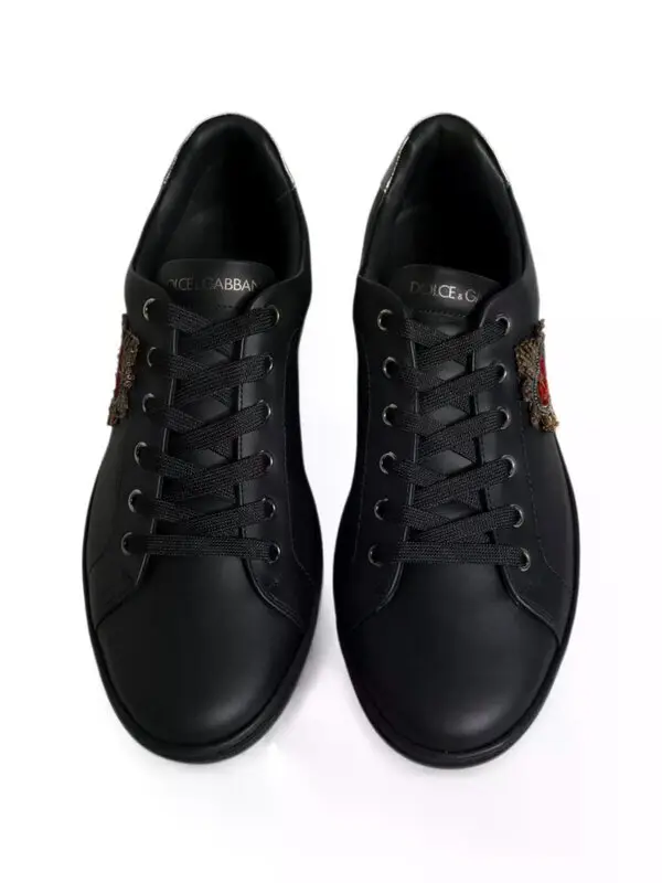 Dolce & Gabbana Sacred Heart Leather Sneakers