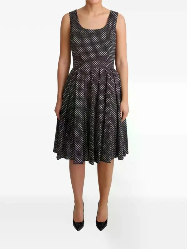 Dolce & Gabbana Aline Floral-print Pleated Dress