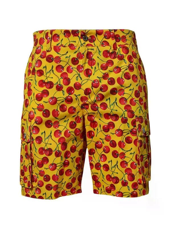 Dolce & Gabbana Cherry-print Cargo Shorts