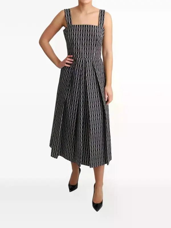 Dolce & Gabbana Geometric-print A-line Midi Dress